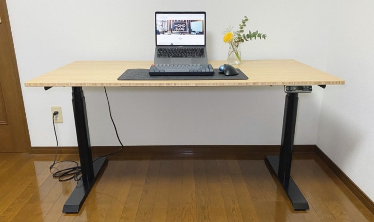 FlexiSpot E8×竹天板 レビュー｜幅広い昇降範囲で快適な電動昇降スタンディングデスク、DIYにもおすすめ | りっしょのモノブログ